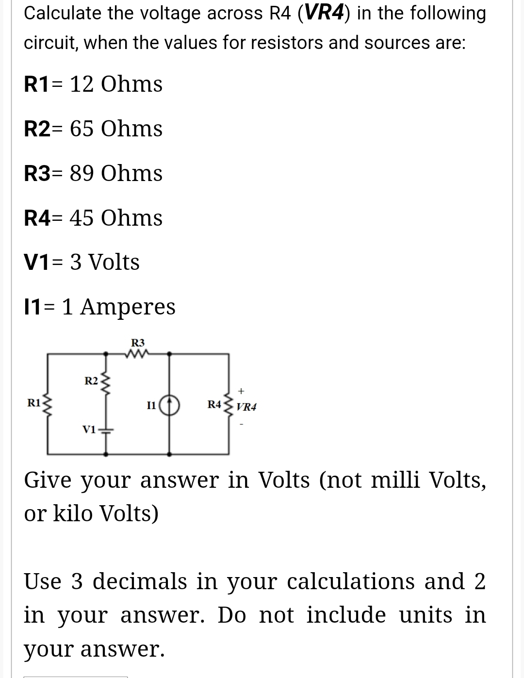 Hand Written Answer Please.Calculate the voltage | Chegg.com