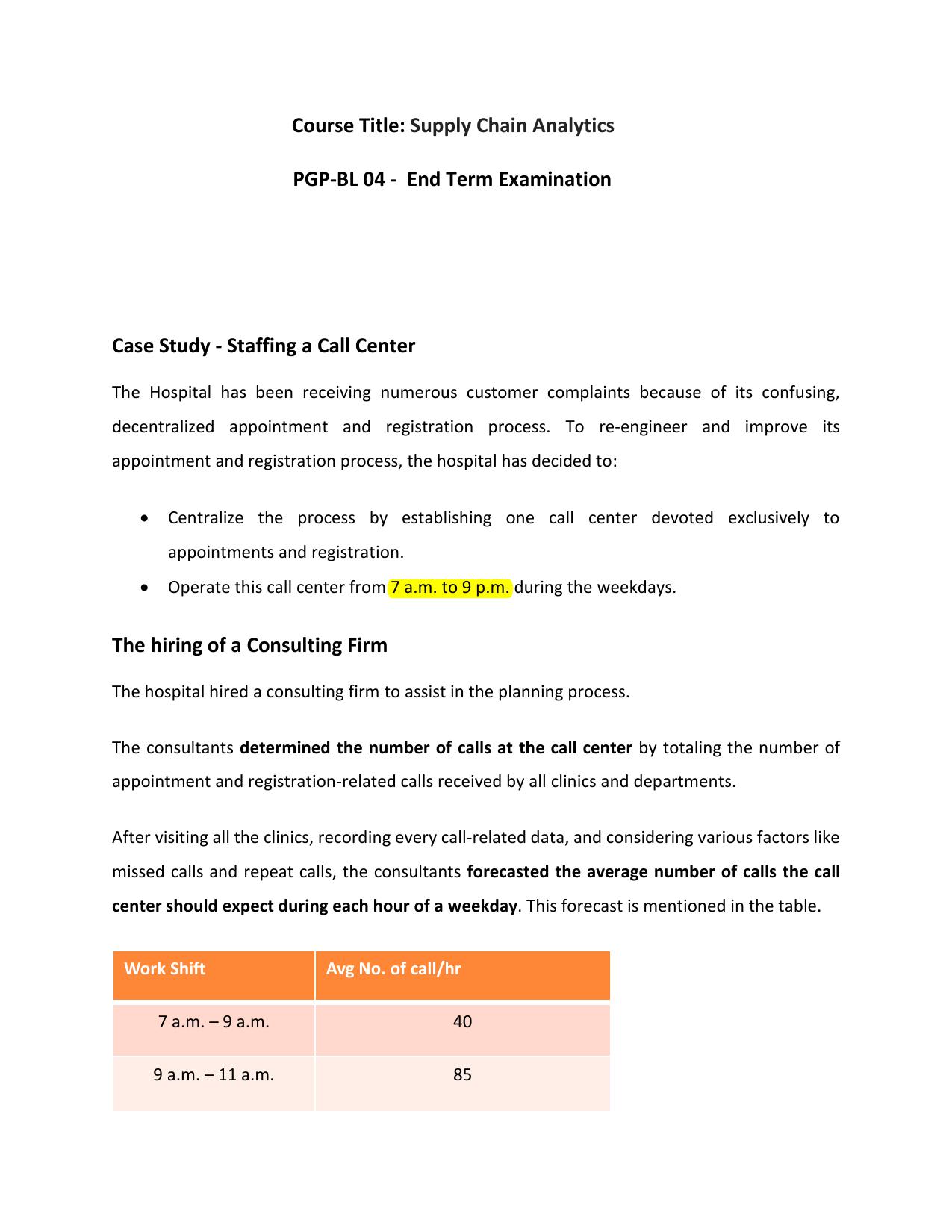 Solved Assignment Overview:Read the ‘Case Study - ﻿Staffing | Chegg.com