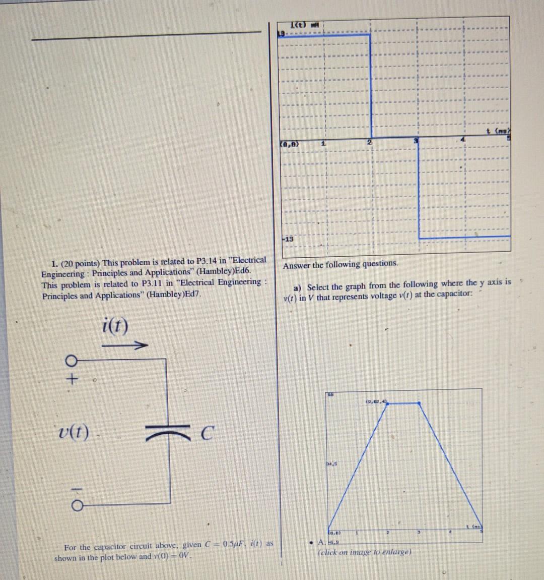 Solved 1. (20 points) This problem is related to P3.14 in | Chegg.com