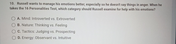 Solved Russell wants to manage his emotions better, | Chegg.com