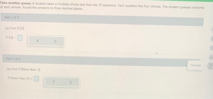 Solved Take another guess: A student takes a multiple-choice | Chegg.com