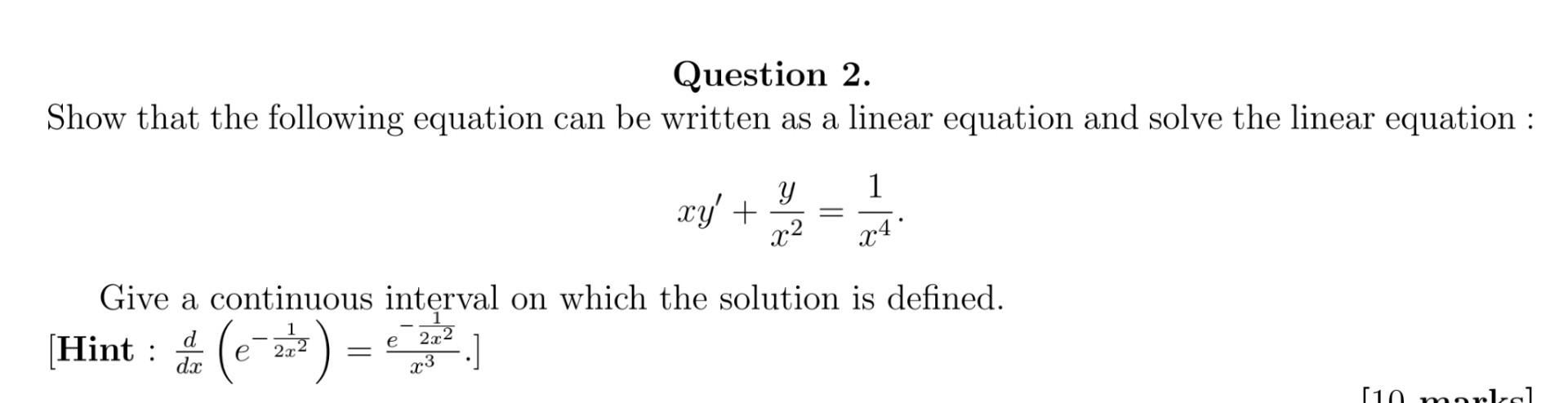 Solved Question 2. Show that the following equation can be | Chegg.com