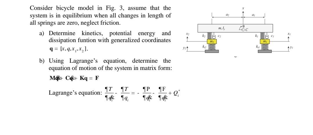 Consider bicycle model in Fig. 3 , assume that the | Chegg.com