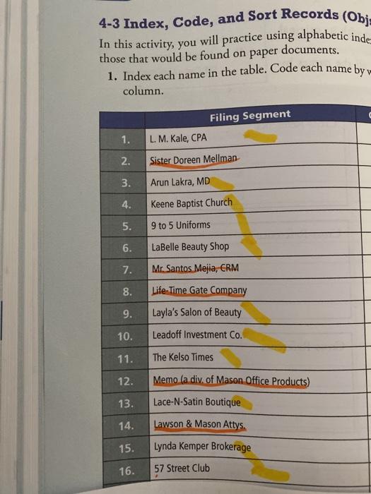 4 3 Index Code And Sort Records Obj In This