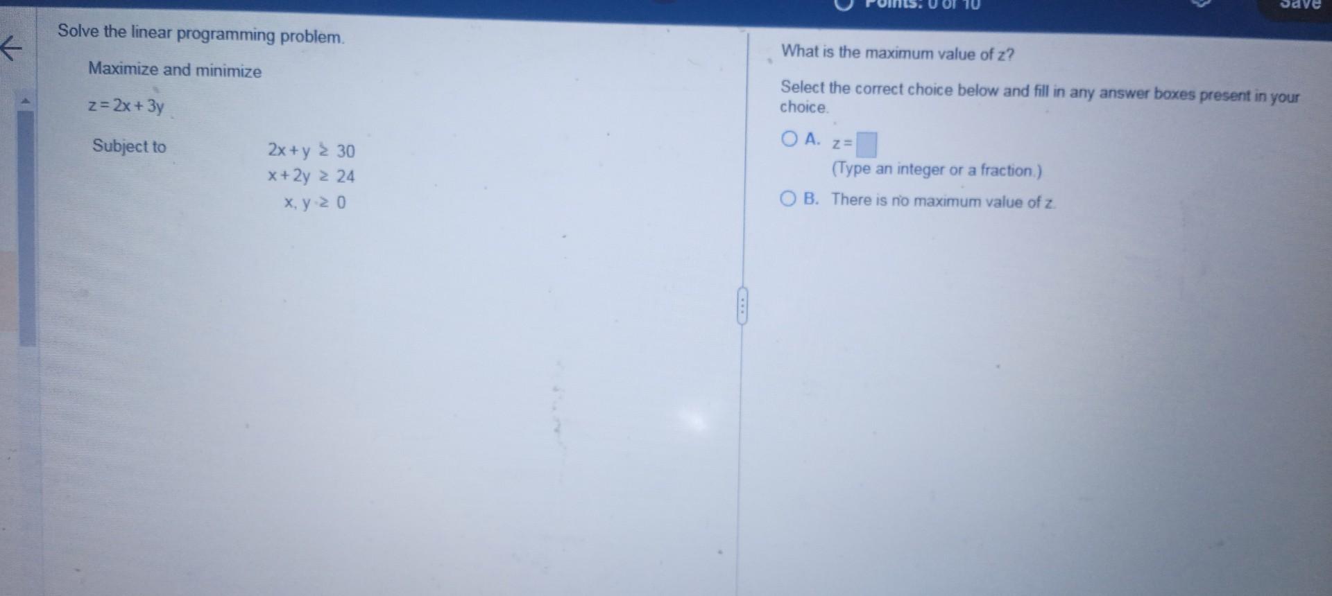 Solved Solve the linear programming problem. What is the | Chegg.com