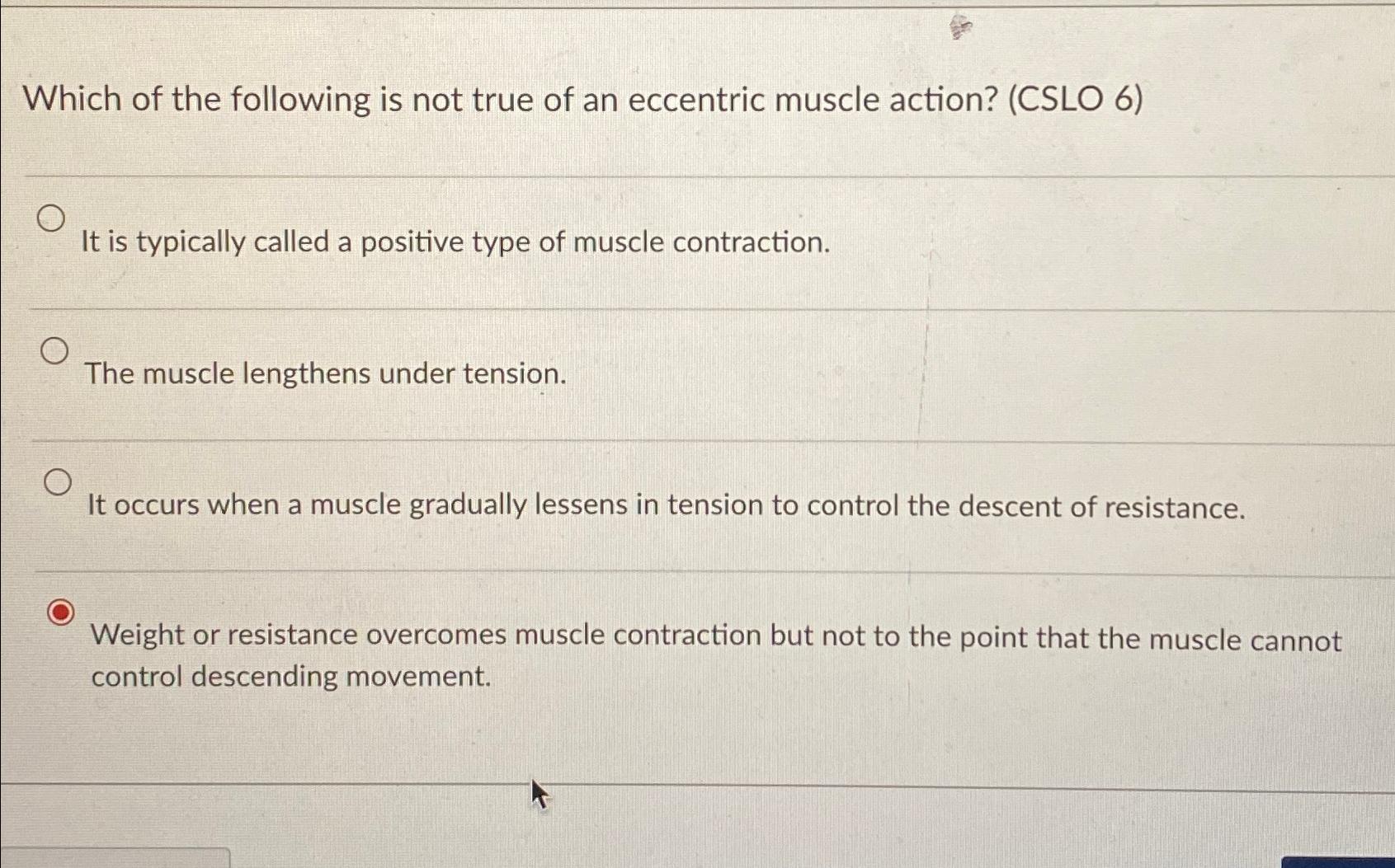 Solved Which of the following is not true of an eccentric | Chegg.com