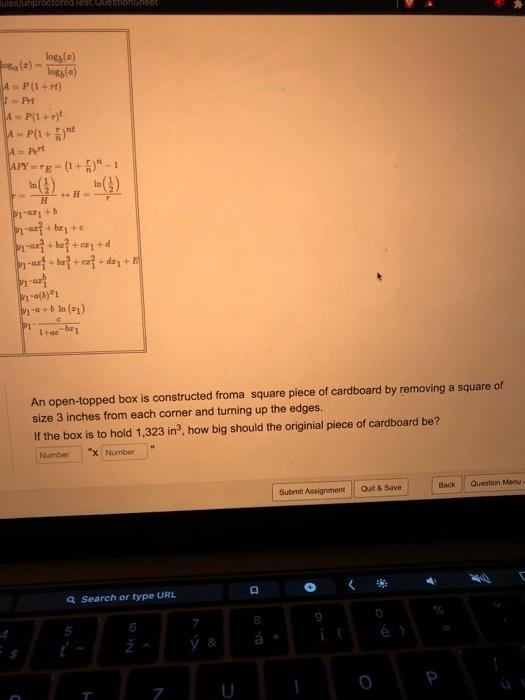 Solved loga(x)=logb(a)logb(z) A=P(1+rt) t=Pt A=P(1+r)t | Chegg.com