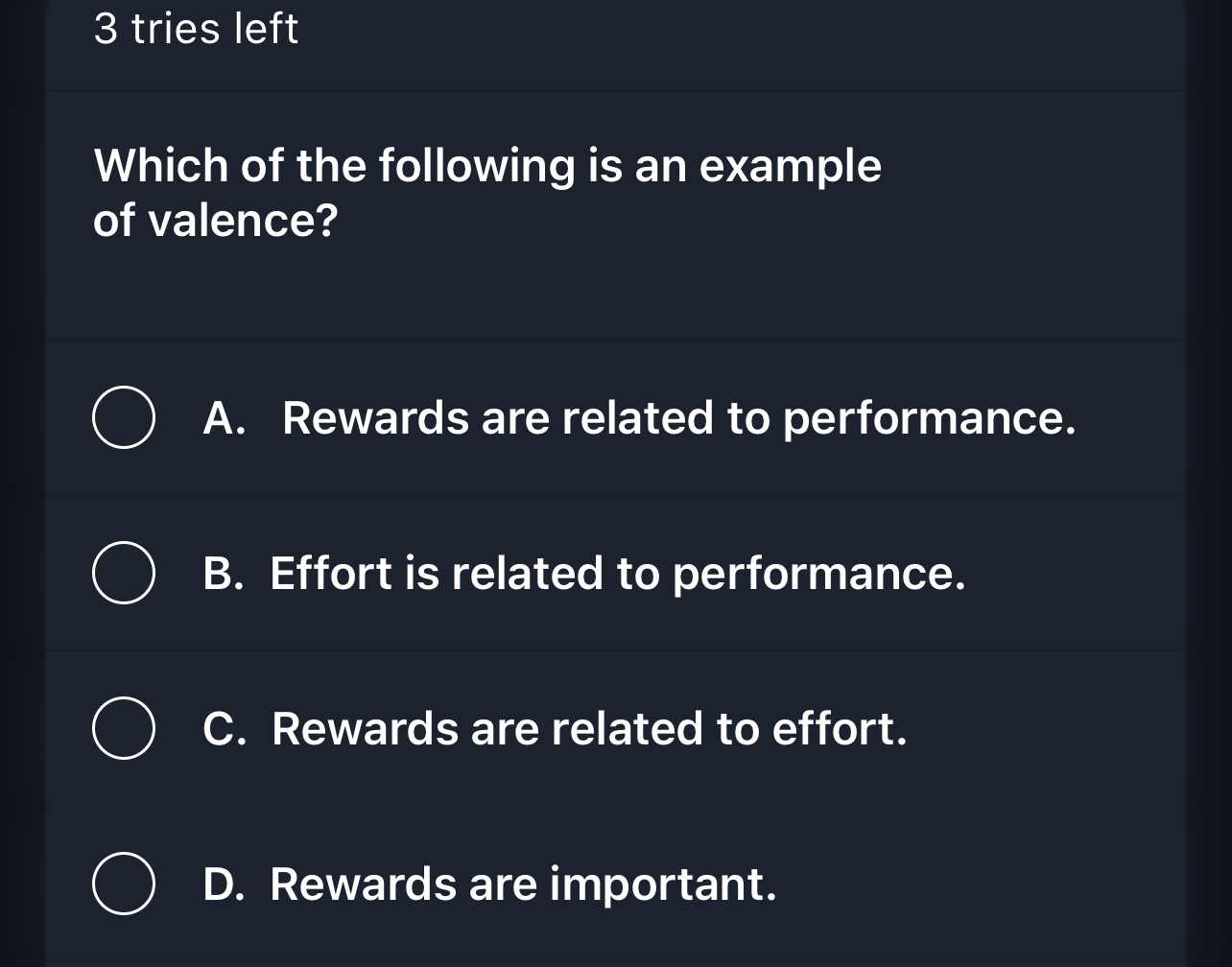 Solved 3 ﻿tries leftWhich of the following is an example of | Chegg.com