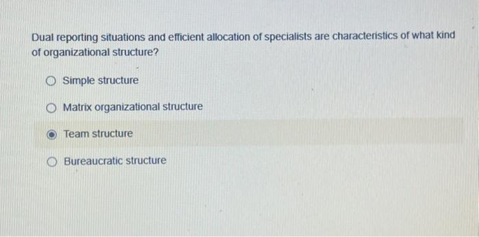 Solved Dual reporting situations and efficient allocation of | Chegg.com