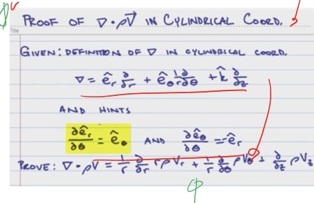 Solved Y Proof OF grad*ρvec(ρ) ﻿in CYLINDRICAL Coord.Given: | Chegg.com
