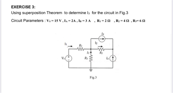 Solved Exercise 3 Using Superposition Theorem To Determine 0192