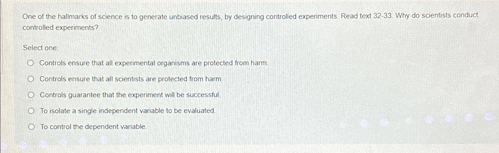 Solved One of the hallmarks of science is to generate | Chegg.com