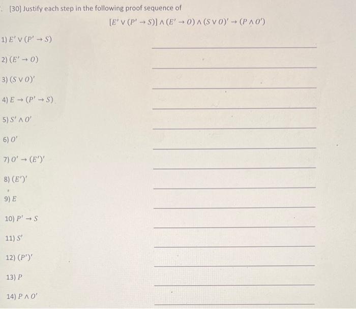 Solved [30] Justify each step in the following proof | Chegg.com