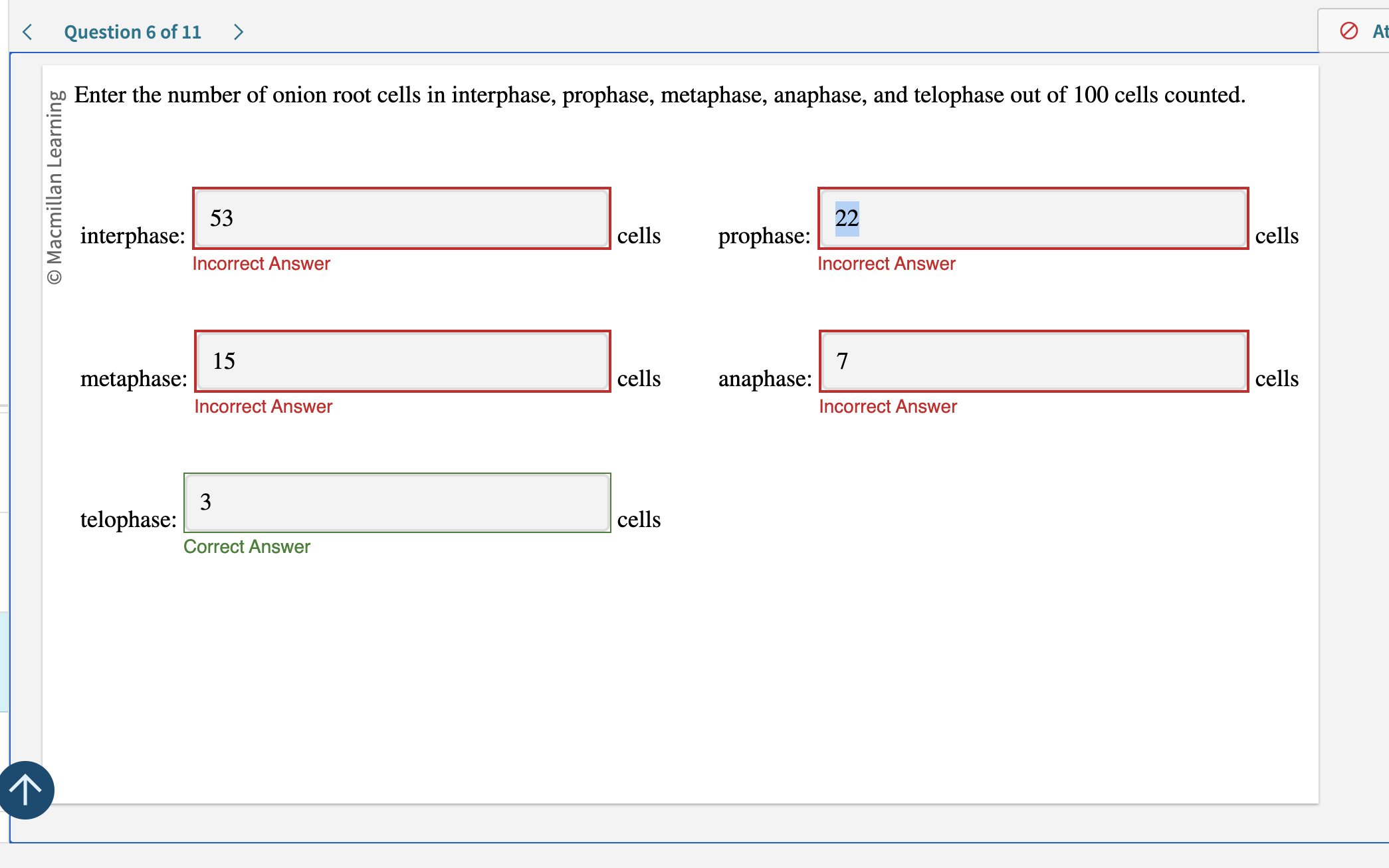 Solved 0 ﻿Enter the number of onion root cells in | Chegg.com