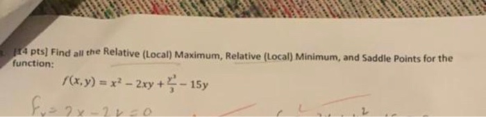 Solved 114 pts) Find all the relative (Local) Maximum, | Chegg.com
