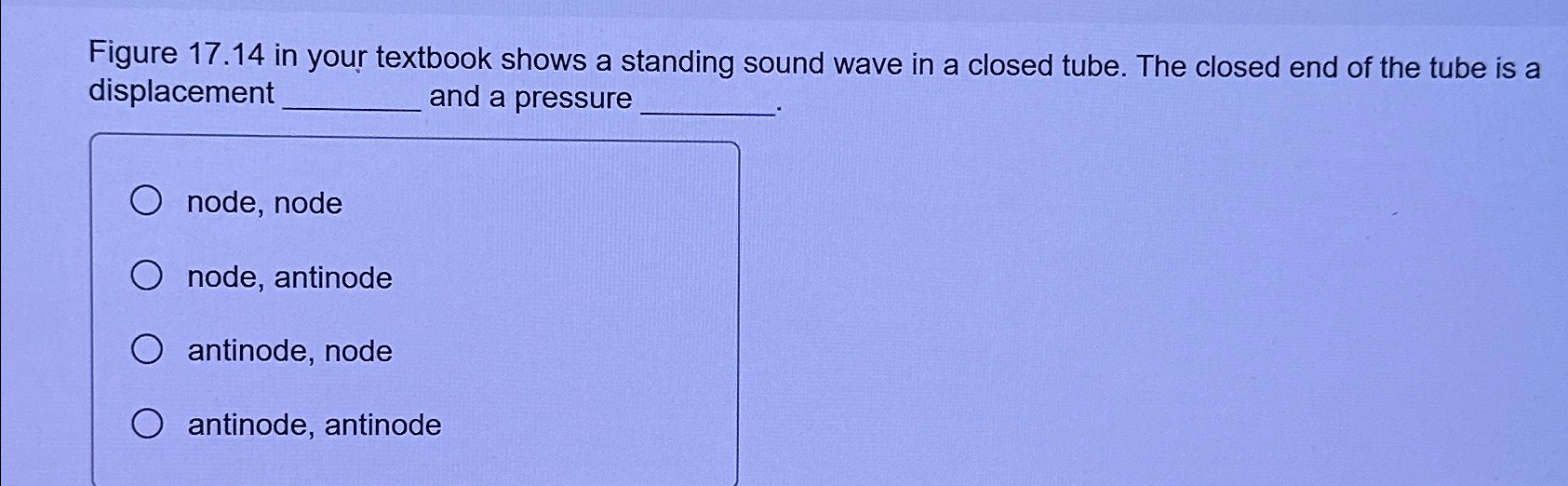 Solved Figure 17.14 ﻿in your textbook shows a standing sound | Chegg.com
