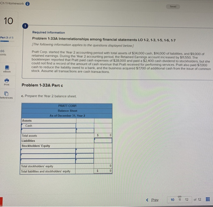 Solved Ch 1 Homework Part 3 of 5 Required information | Chegg.com