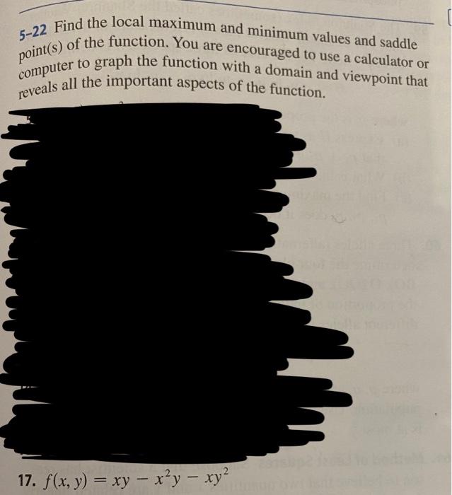 Solved 5-22 Find the local maximum and minimum values and | Chegg.com