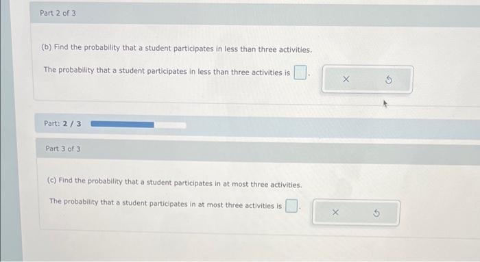 Solved (a) Find the probability that a student participates | Chegg.com