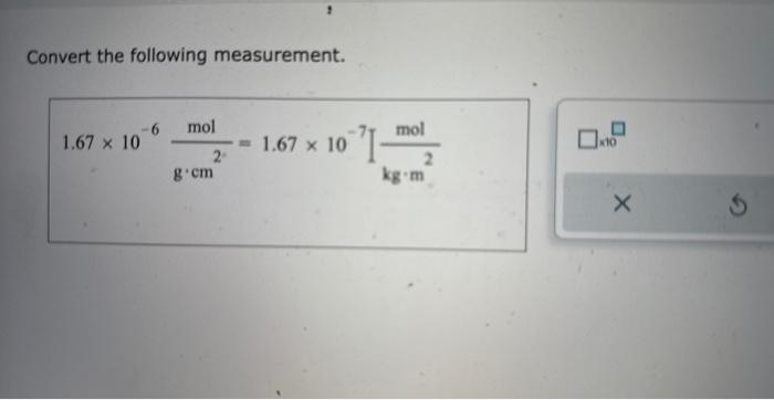 Solved Convert the following measurement. | Chegg.com