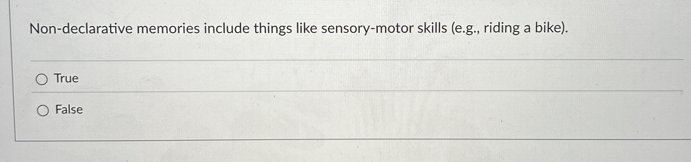 Solved Non-declarative memories include things like | Chegg.com