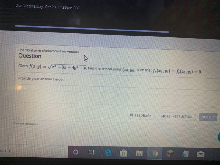 Solved Find critical points of a function of two variables. | Chegg.com