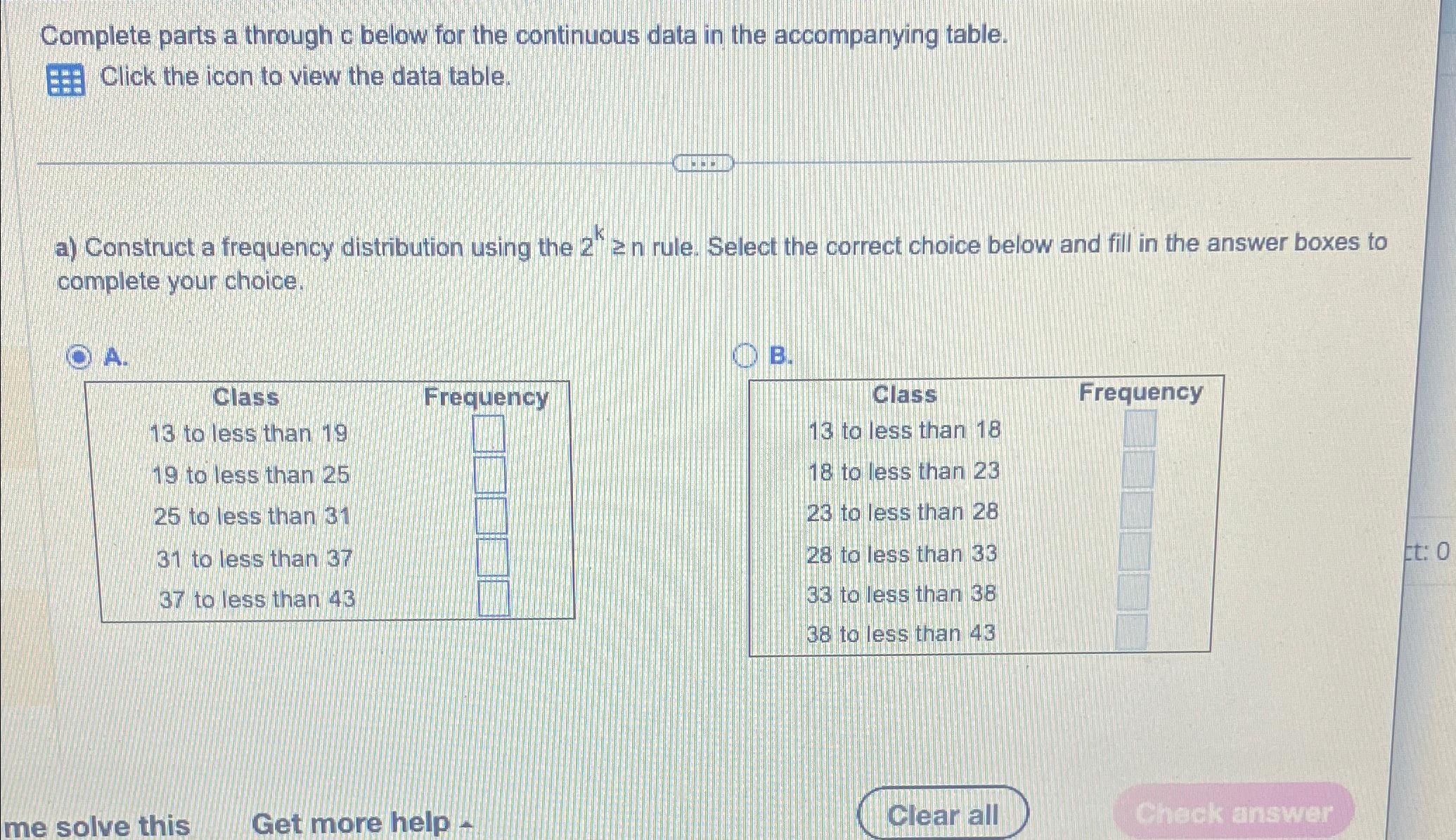 Solved Complete parts a through c below for the continuous | Chegg.com