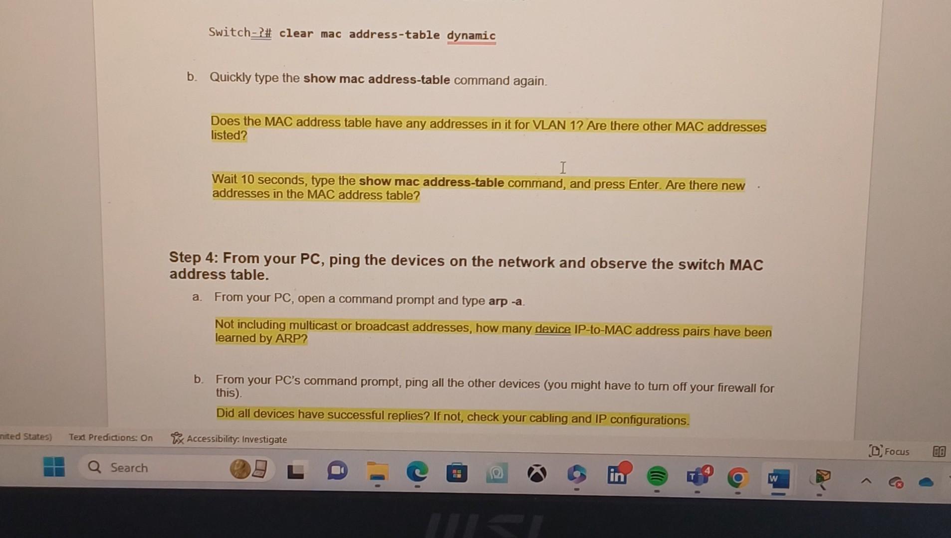 Solved Switch Clear Mac Address Table Dynamic B Quickly