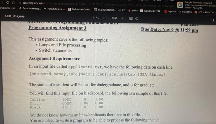 Solved This assignment covers the following topics: - Loops | Chegg.com