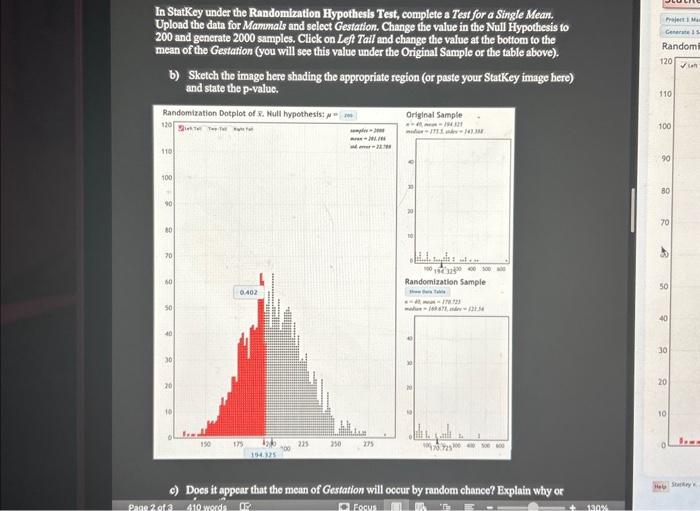 In Statkey Under The Randomization Hypothesls Test