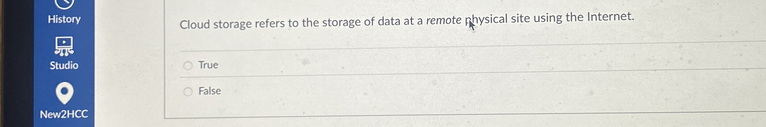Solved Cloud storage refers to the storage of data at a | Chegg.com