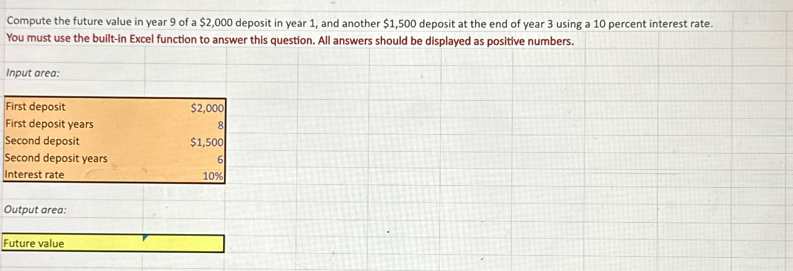 Solved **PLEASE PROVIDE EXCEL EQUATION IF NOT THE ANSWER | Chegg.com