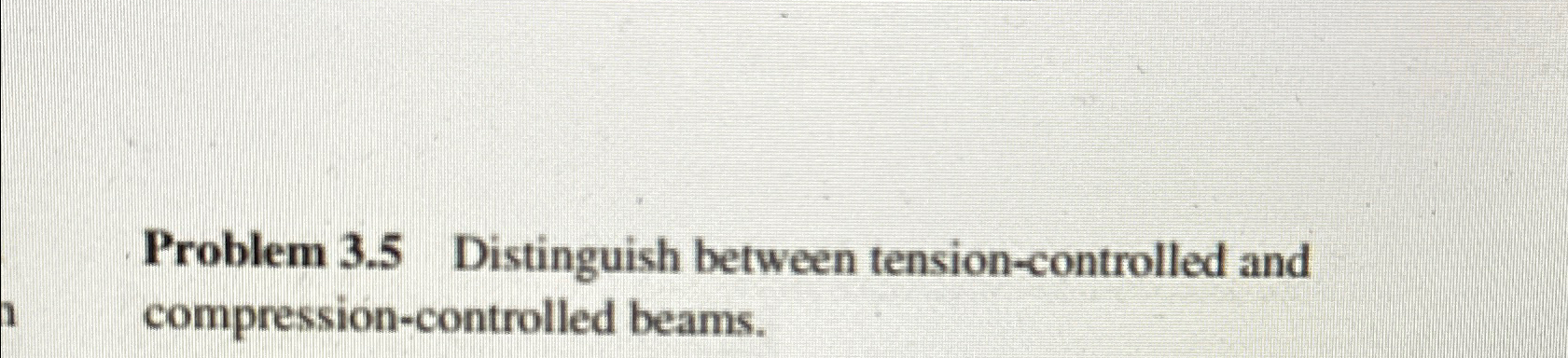 Solved Problem 3.5 ﻿Distinguish between tension-controlled | Chegg.com