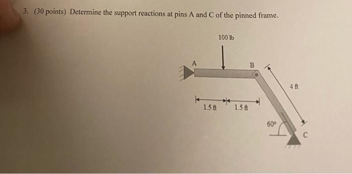 Solved 3. ( 30 points) Determine the support reactions at | Chegg.com