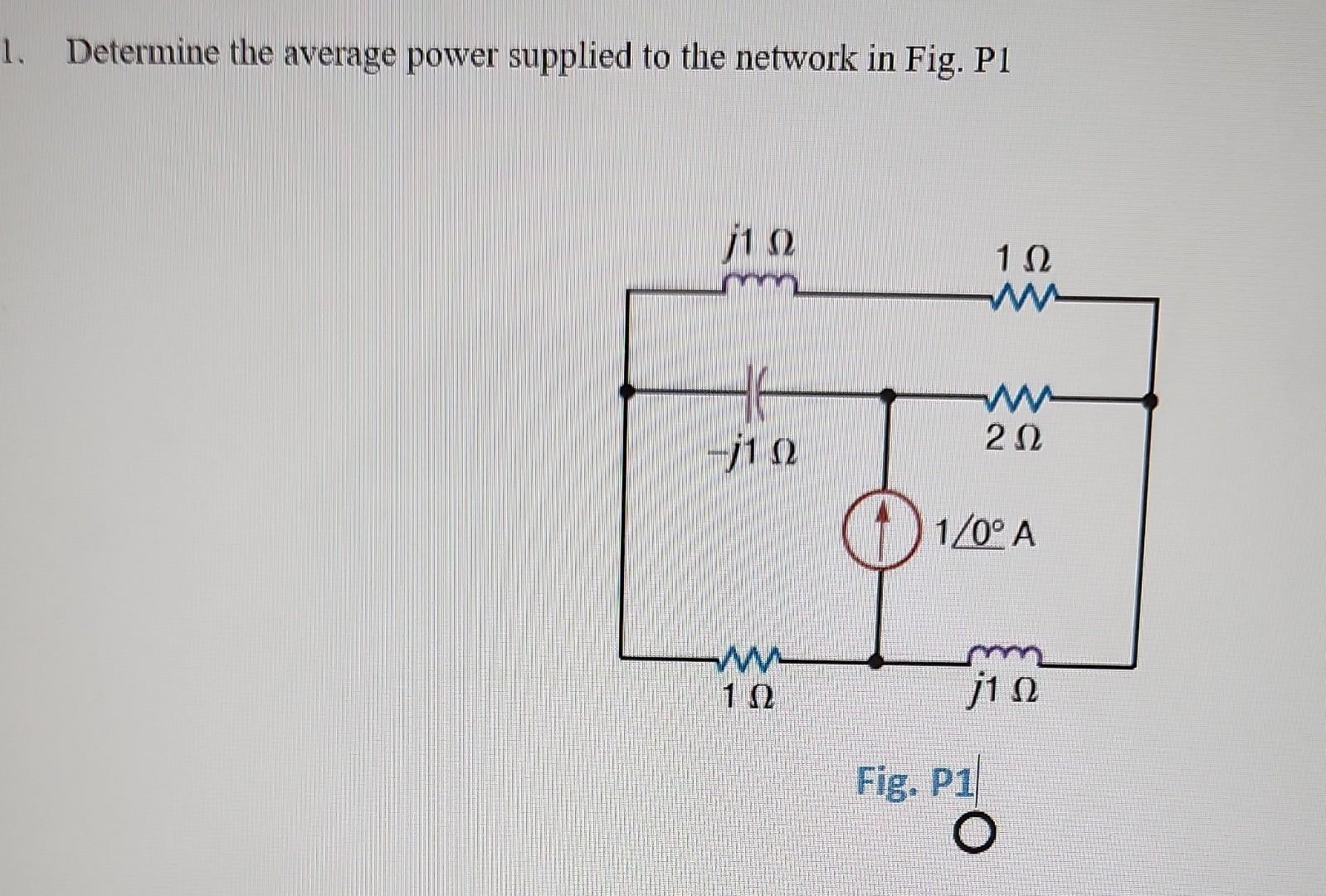 Solved Determine the average power supplied to the network | Chegg.com