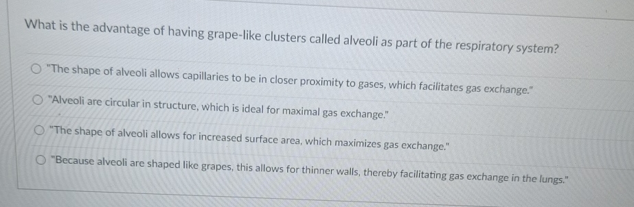 Solved What is the advantage of having grape-like clusters | Chegg.com