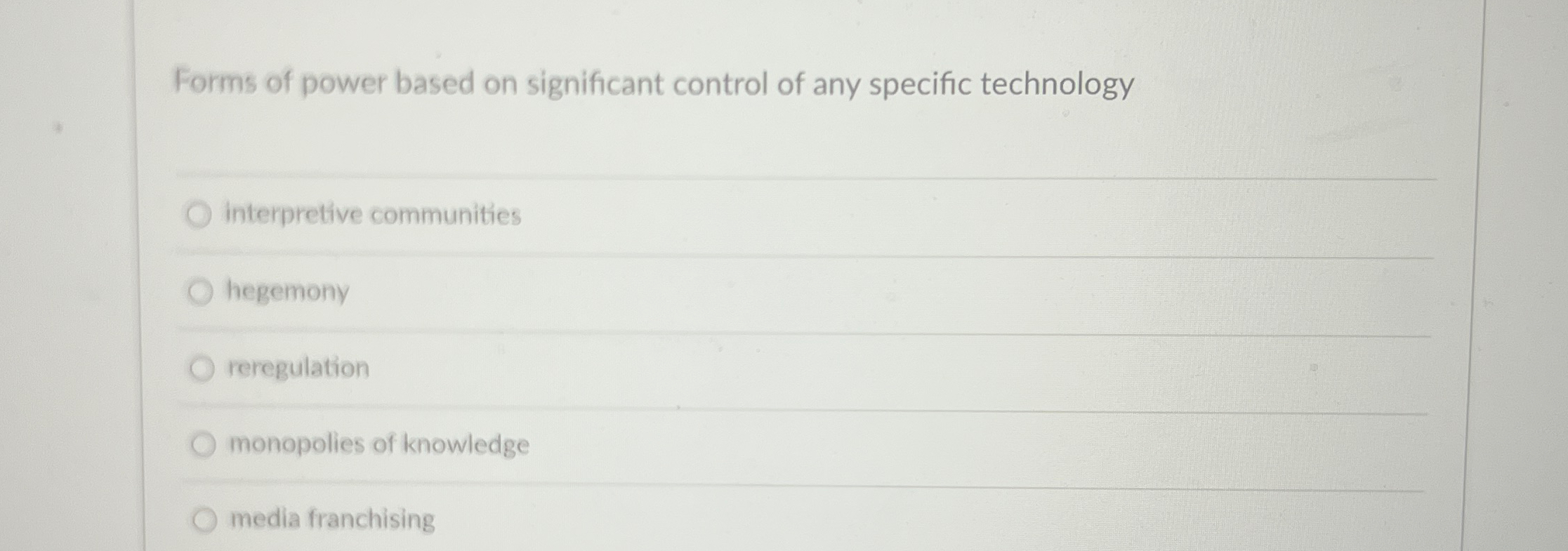 Solved Forms of power based on significant control of any | Chegg.com