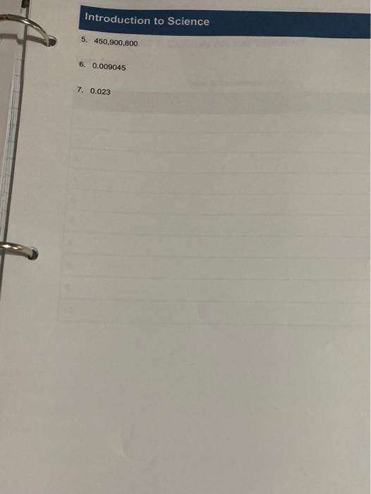 Solved Introduction to Science EXERCISE 4: SIGNIFICANT | Chegg.com