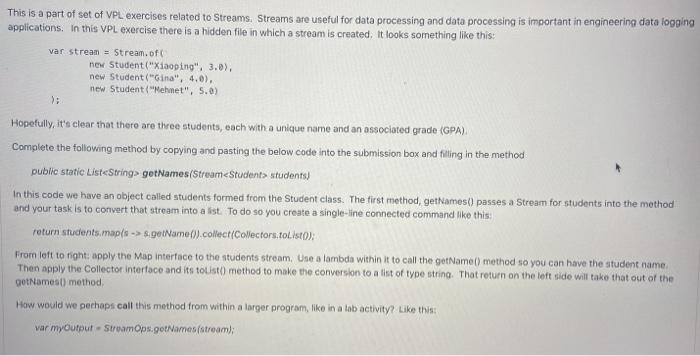 Solved This is a part of set of VPL exercises related to | Chegg.com
