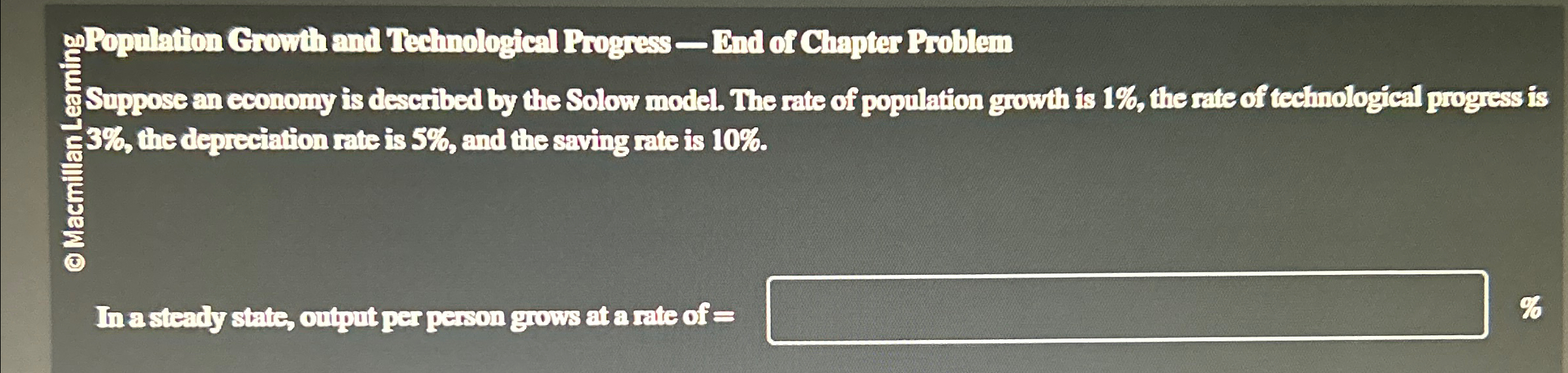 Solved mopulation Gowth and Technological Progress - ﻿Dind | Chegg.com