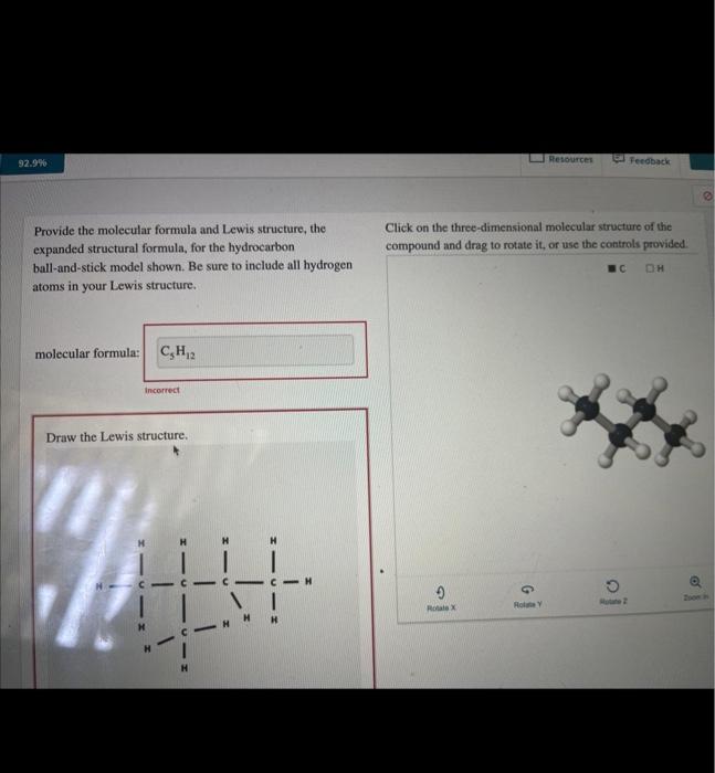 Solved Provide the molecular formula and Lewis structure, | Chegg.com