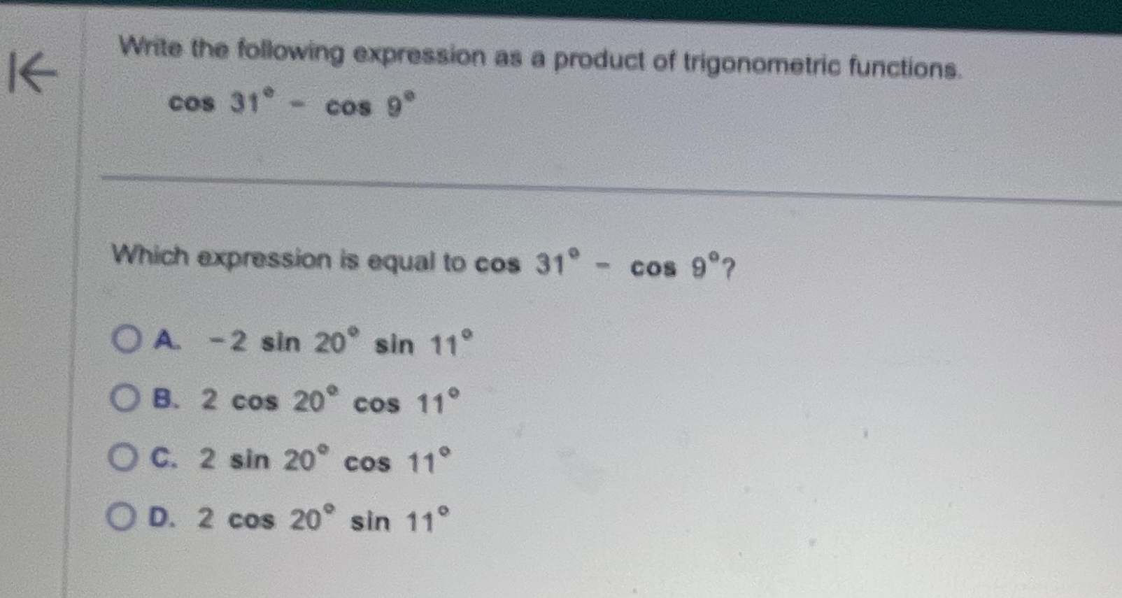 Solved Write the following expression as a product of | Chegg.com