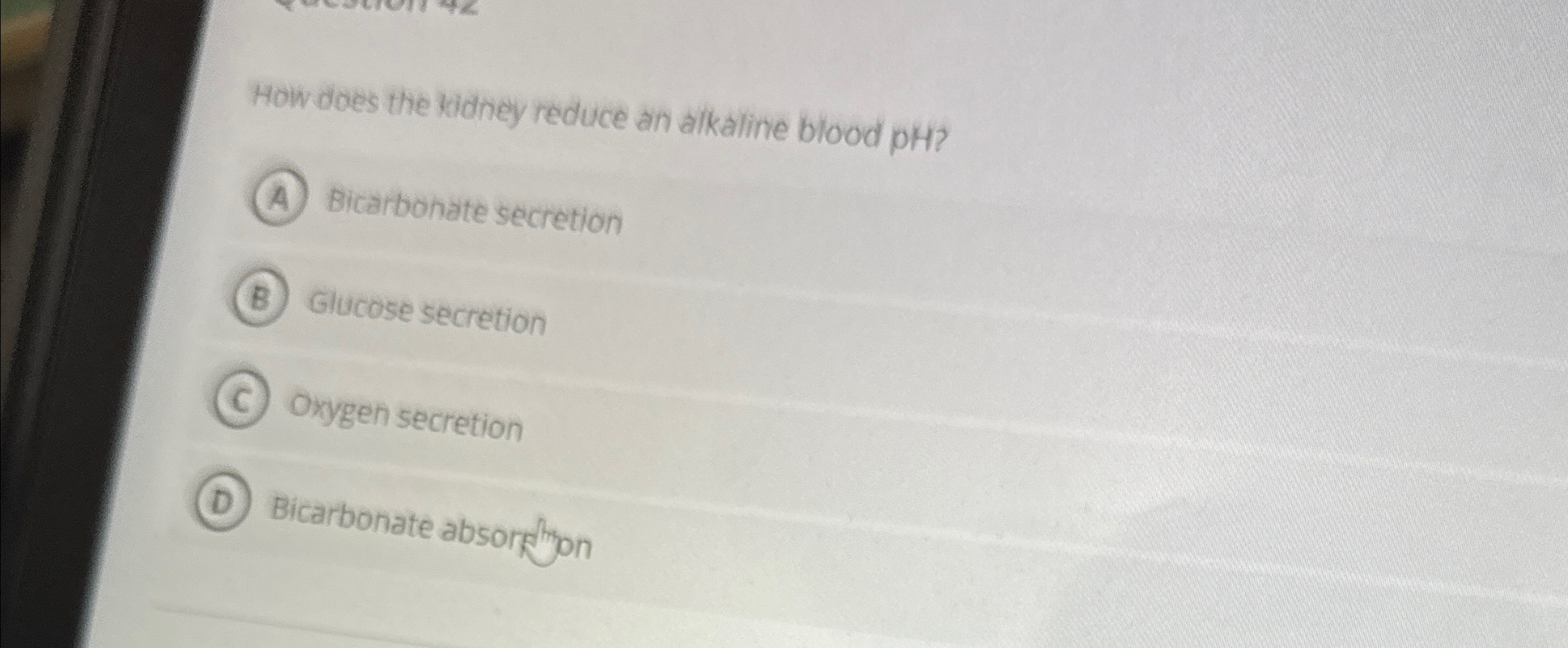 Solved How does the kidney reduce an alkaline blood | Chegg.com