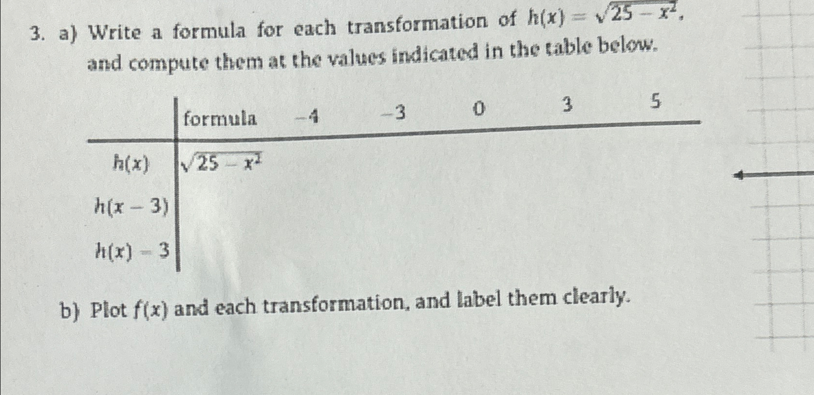 Solved a) ﻿Write a formula for each transformation of | Chegg.com