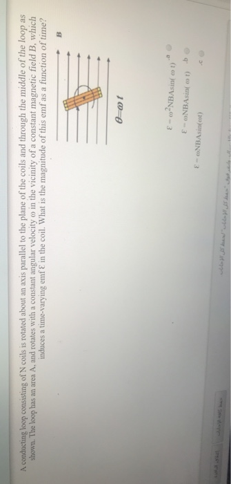 Solved A conducting loop consisting of N coils is rotated | Chegg.com