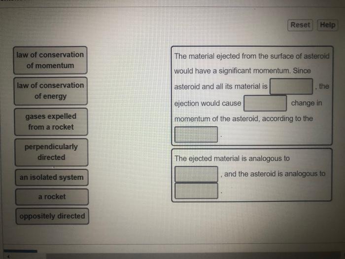 Solved The material ejected from the surface of asteroid | Chegg.com