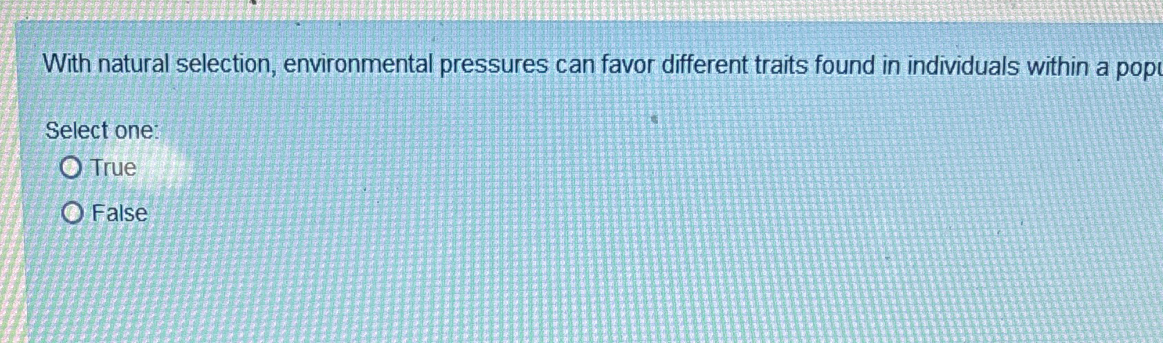 Solved With natural selection, environmental pressures can | Chegg.com
