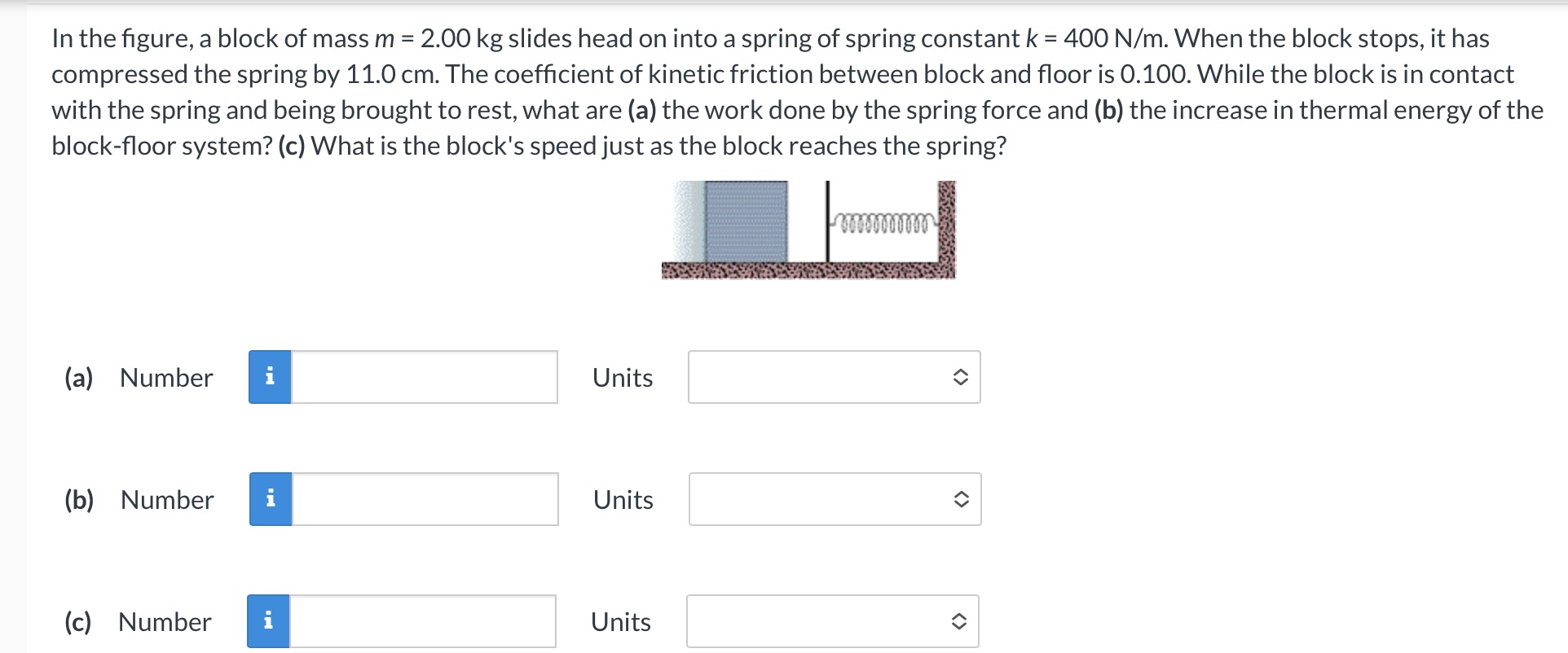 Solved In the figure, a block of mass m=2.00kg ﻿slides head | Chegg.com