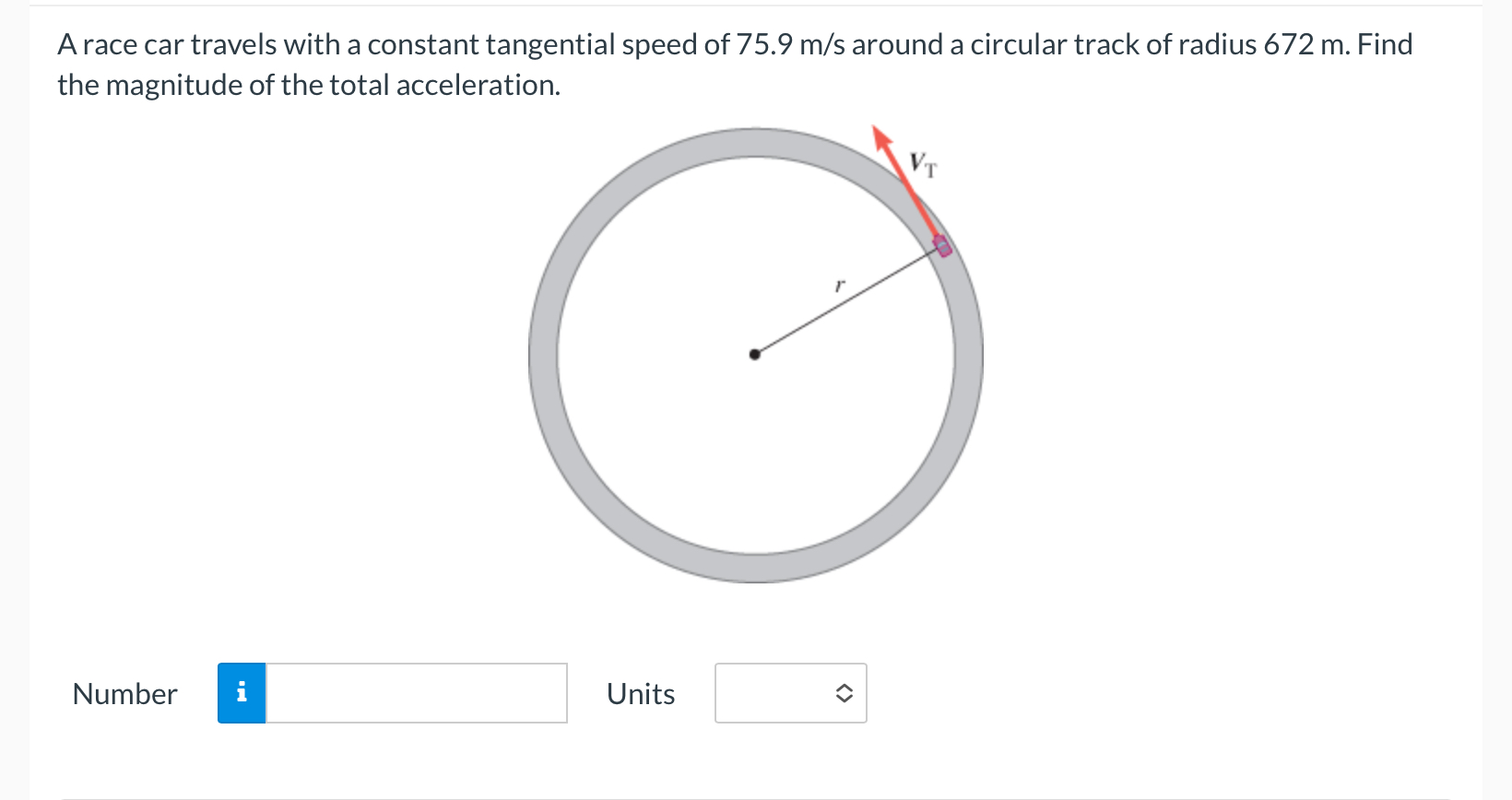 Solved A race car travels with a constant tangential speed | Chegg.com
