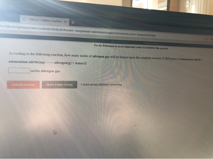 Solved OWL 12 Online teachine X Intake | Chegg.com